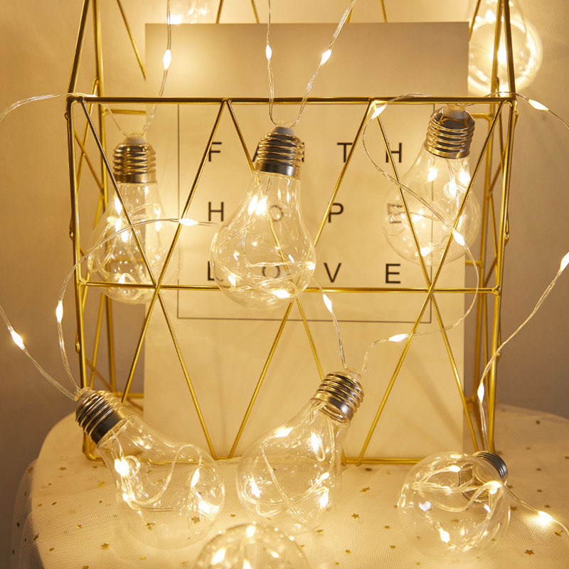 SET OF 10 Solar Bulb String Light | ICE CUBE